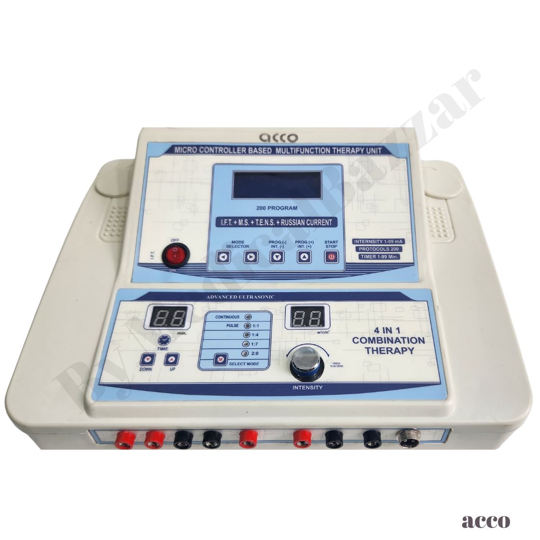 Buy Physio Combo Machine IFT MS TENS US 1Mhz with 8 Pad- MedicalBazzar
